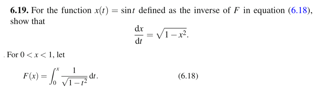 Solved 6.19. ﻿For the function x(t)=sint ﻿defined as the | Chegg.com