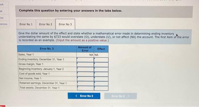 Solved Problem 5-24A Effect of inventory errors on financial | Chegg.com