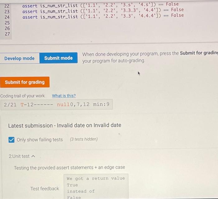 Solved Write a function is_num_str_List () that expects a | Chegg.com