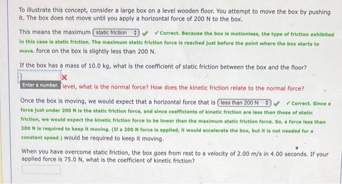Solved To illustrate this concept, consider a large box on a | Chegg.com