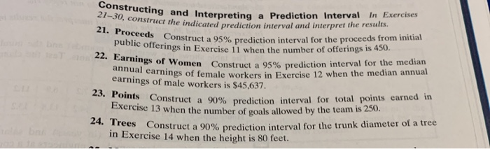 Solved Constructing and Interpret 21-30, construct the | Chegg.com
