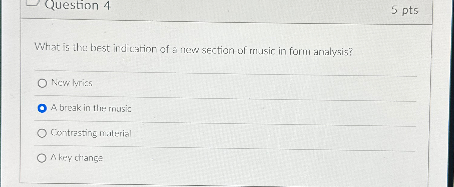 Solved Question 45 ﻿ptsWhat is the best indication of a new | Chegg.com