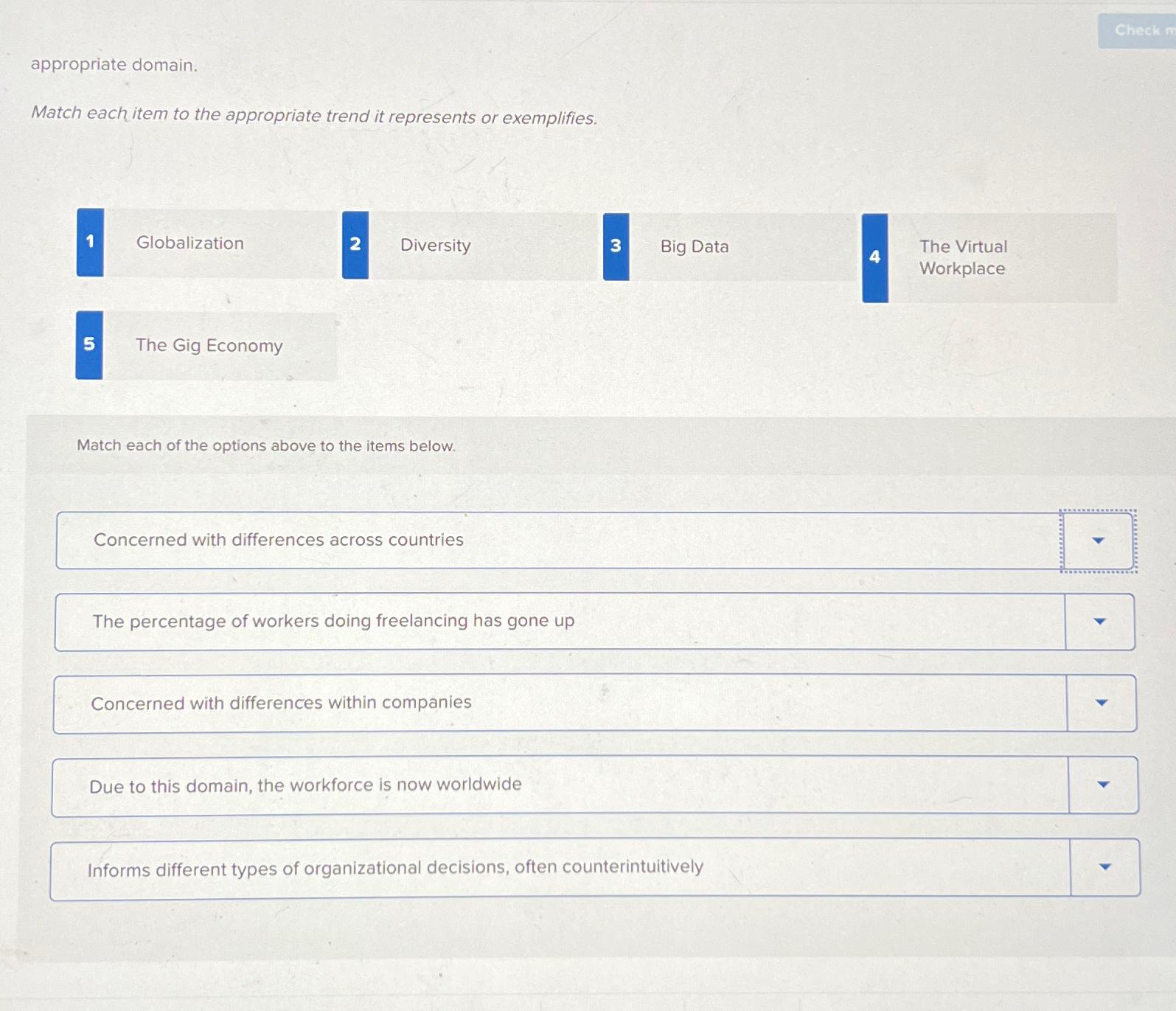 Solved appropriate domain.Match each item to the appropriate | Chegg.com