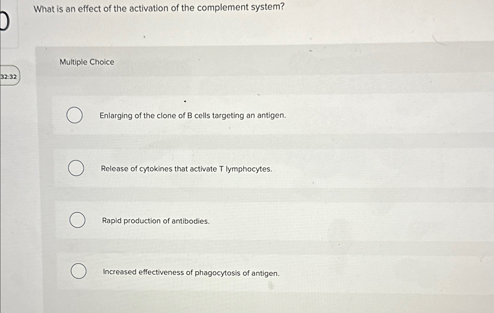 Solved What is an effect of the activation of the complement | Chegg.com