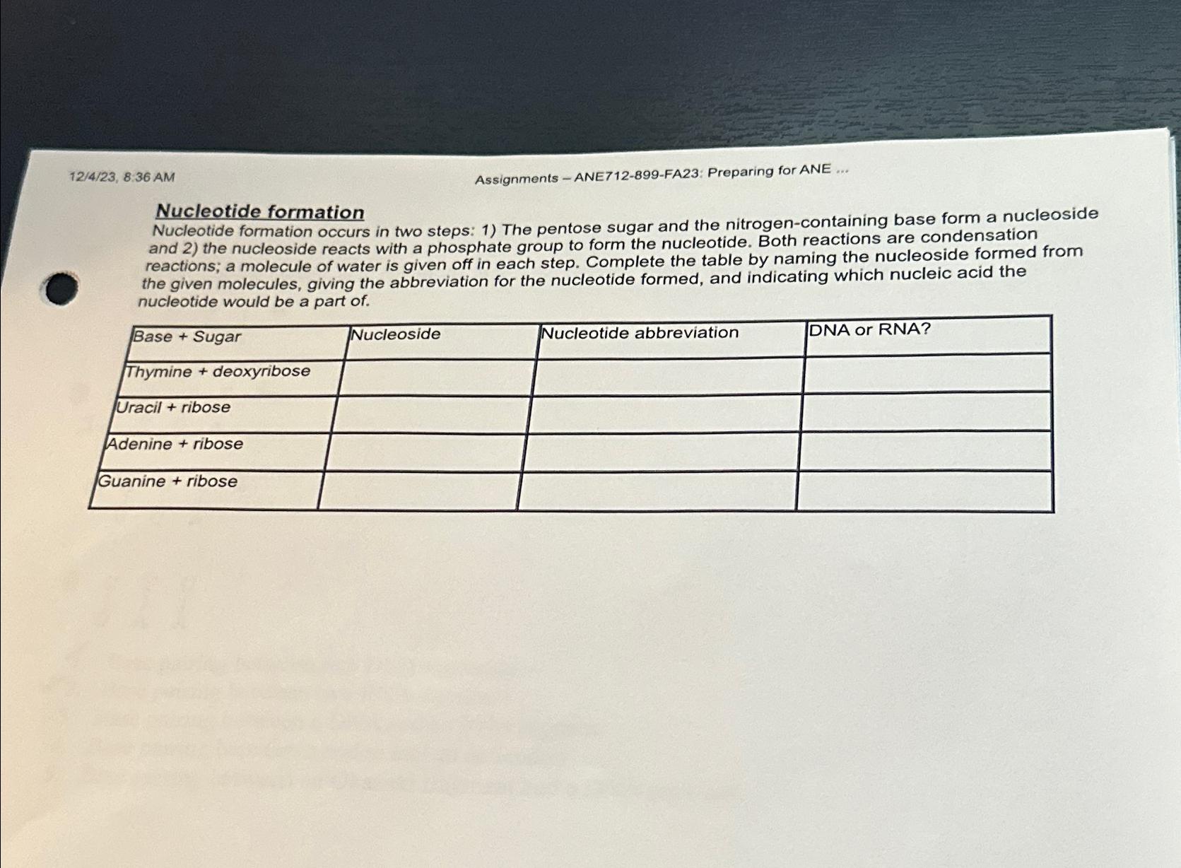 Solved Biochem | Chegg.com