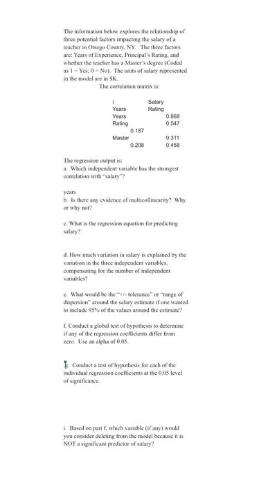 Solved The information beluw explores the relationship of | Chegg.com