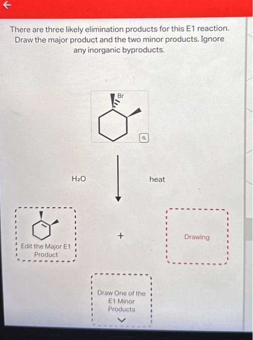 Solved K There are three likely elimination products for | Chegg.com