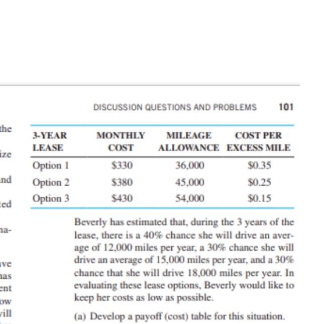 Solved hi, I need help making a payoff table. I have no clue | Chegg.com