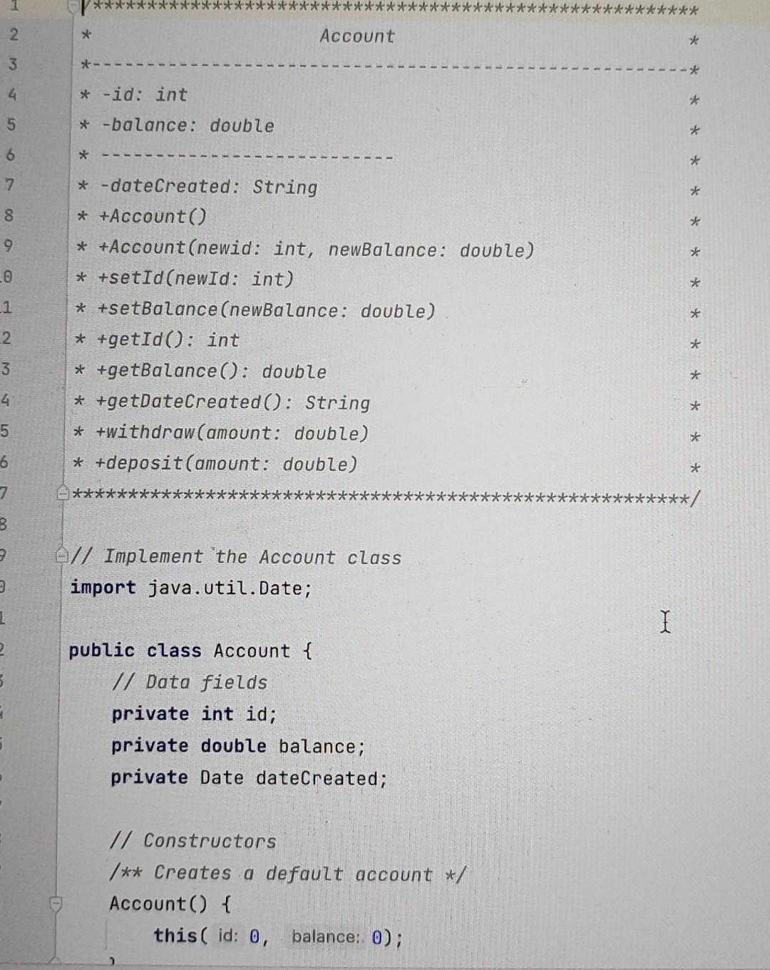 Solved 1 (2pts). (Subclasses of Account) An Account class | Chegg.com