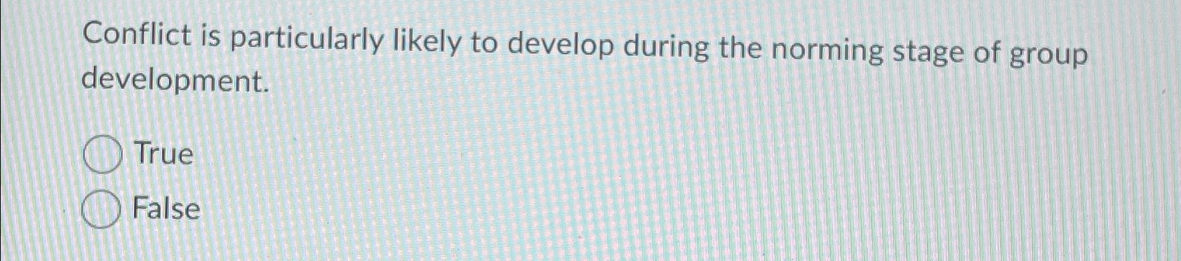 Solved Conflict is particularly likely to develop during the | Chegg.com