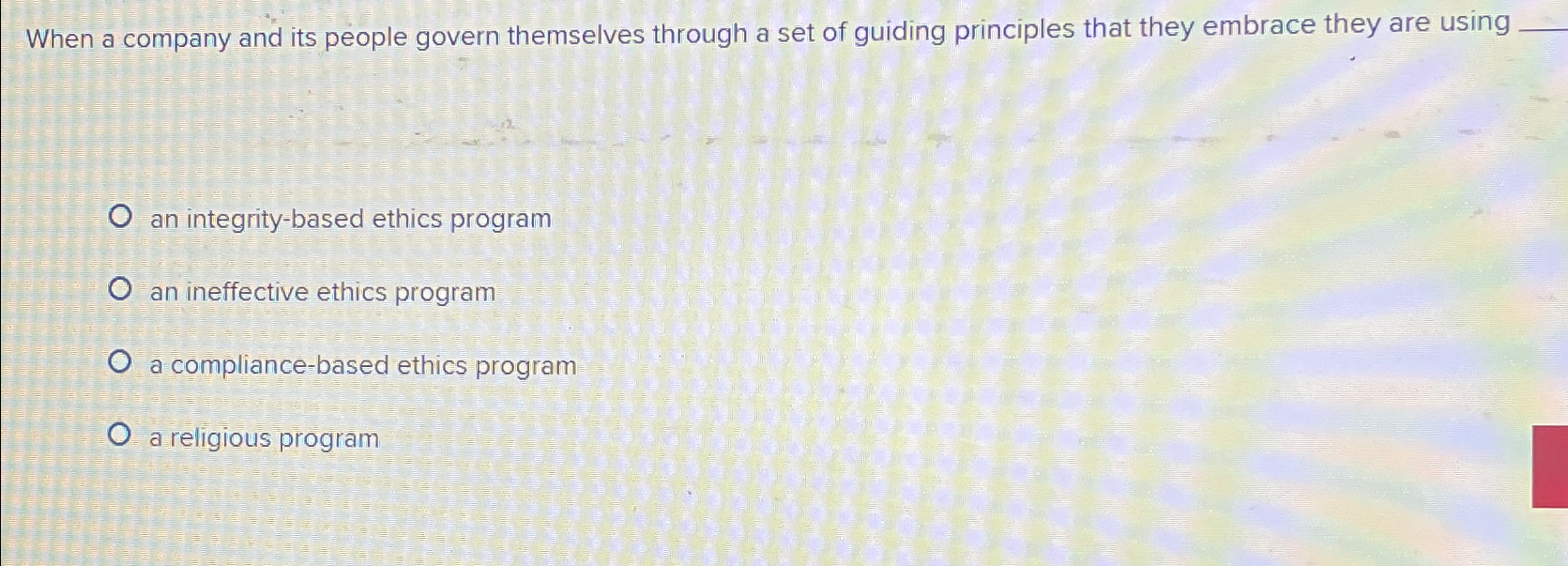 Solved When a company and its people govern themselves | Chegg.com
