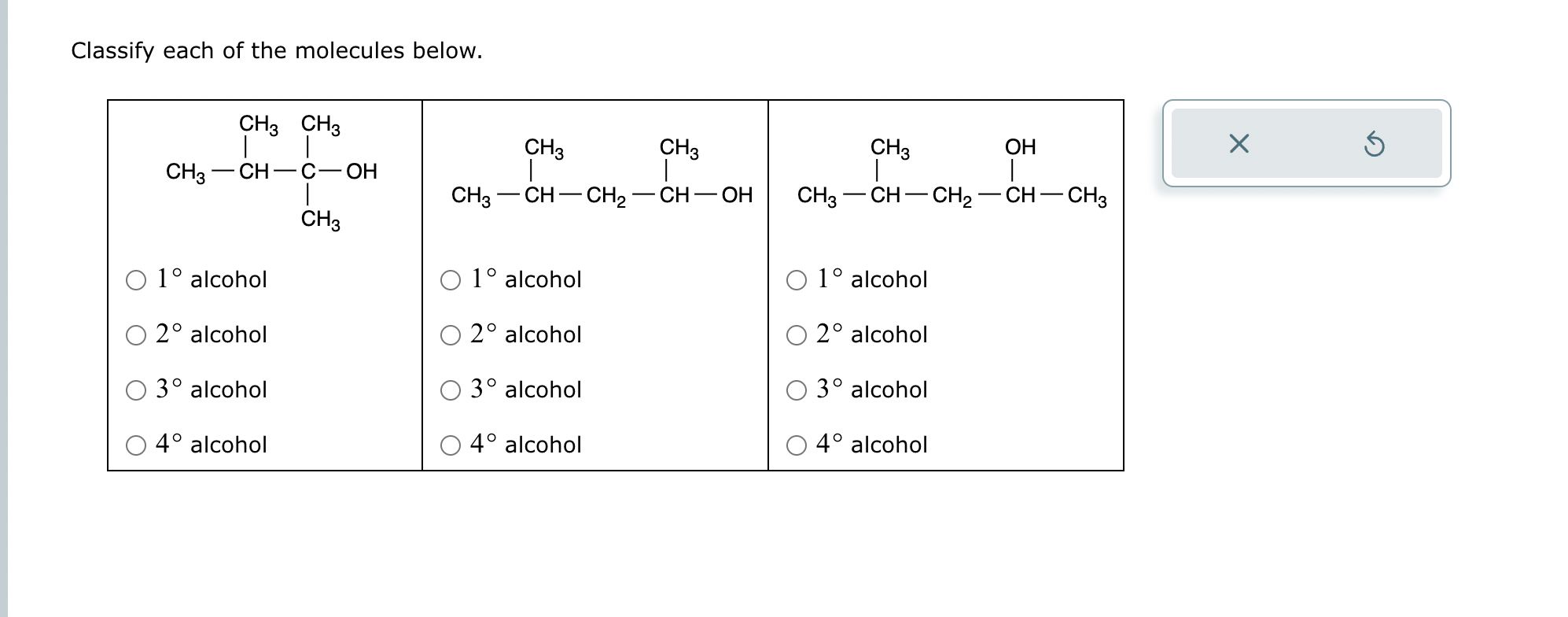 Solved Classify each of the molecules below. | Chegg.com