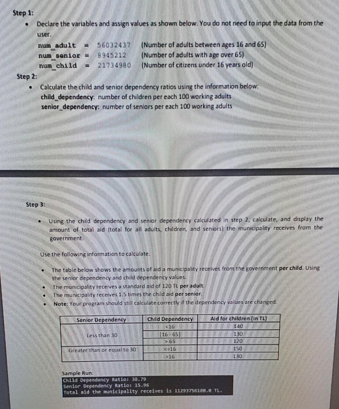 Solved Declare The Variables And Assign Values As Shown 2491
