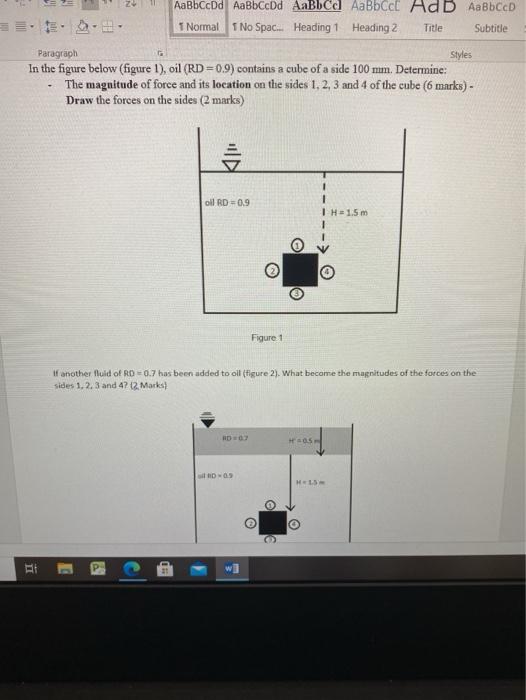 Solved AaBbCcDd AaBbCcDd AaBbcd AaBbcc Add AaBCCD 1 Normal 1 | Chegg.com