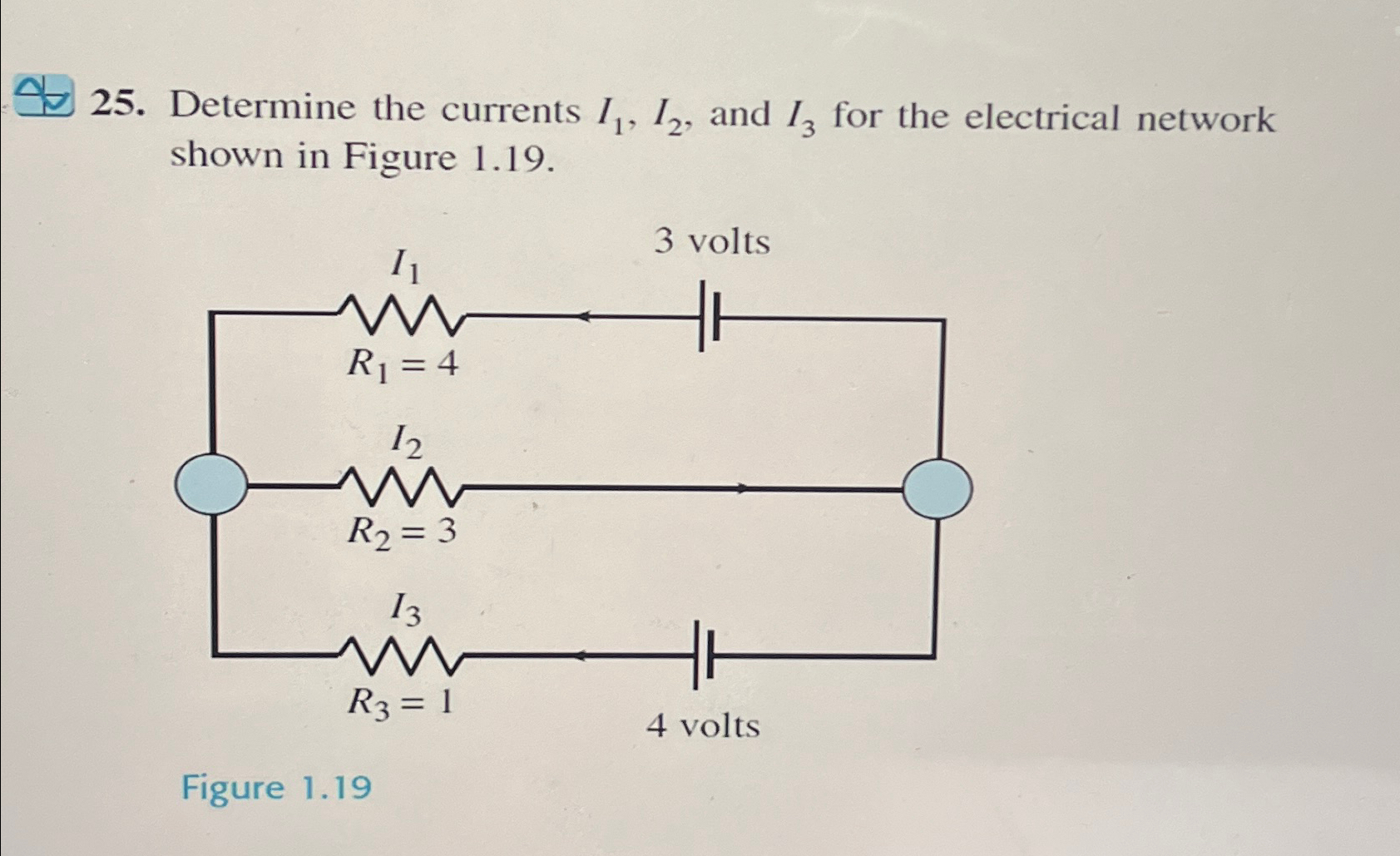 Determine the currents I1,I2, and I3 for the | Chegg.com Determine the currents I1,I2, and I3 for the | Chegg.com