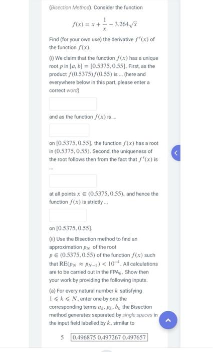 Solved (Bisection Method). Consider the function 8(x) = x + | Chegg.com