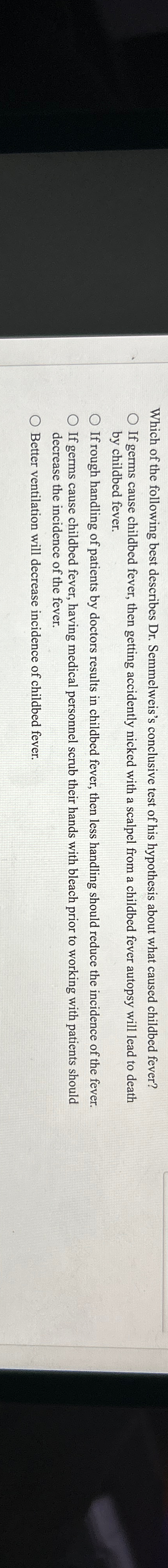 Solved Which of the following best describes Dr. | Chegg.com