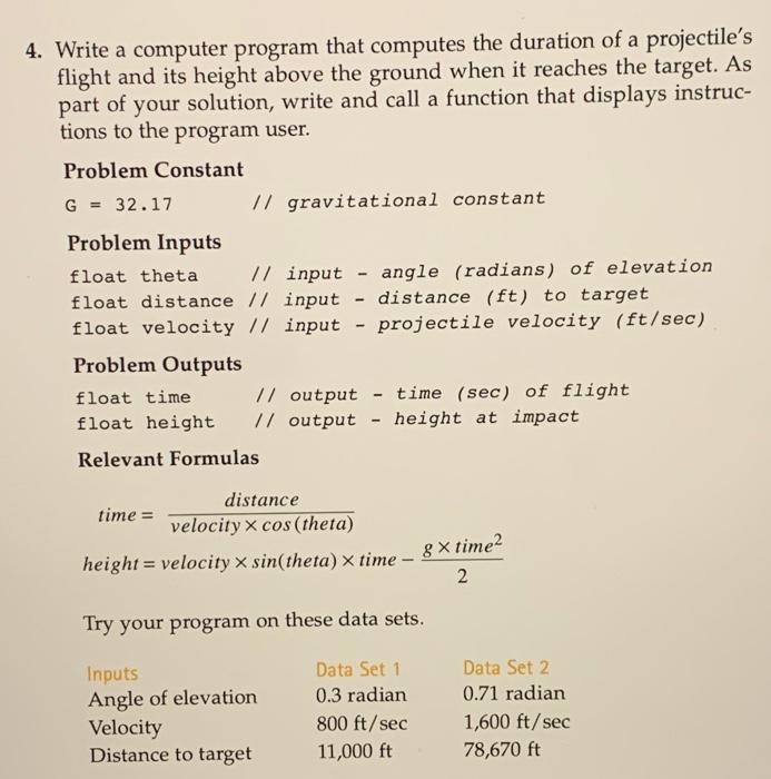 Solved 4. Write a computer program that computes the | Chegg.com