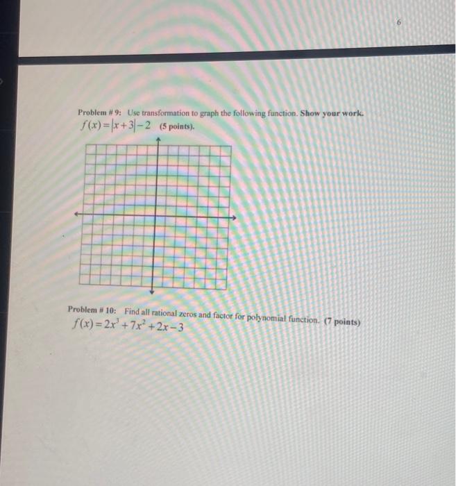 Solved Problem 11 9: Use transformation to graph the | Chegg.com