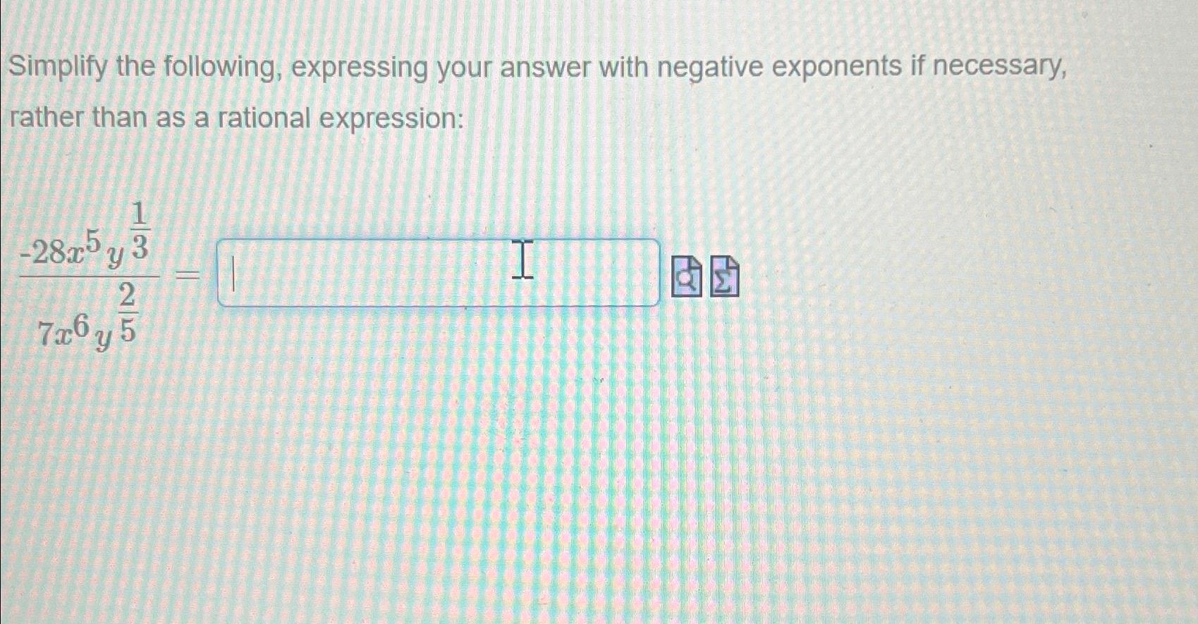 Solved Simplify the following, expressing your answer with | Chegg.com