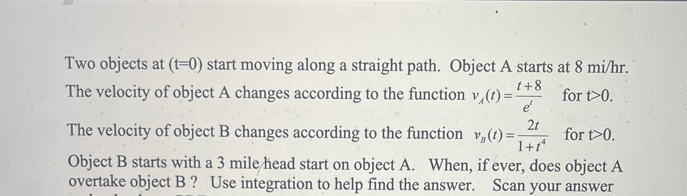 Solved I need help solving this using integration. I need | Chegg.com