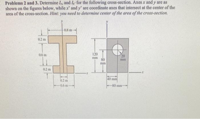 Solved Problems 2 and 3. Determine , and I for the following | Chegg.com