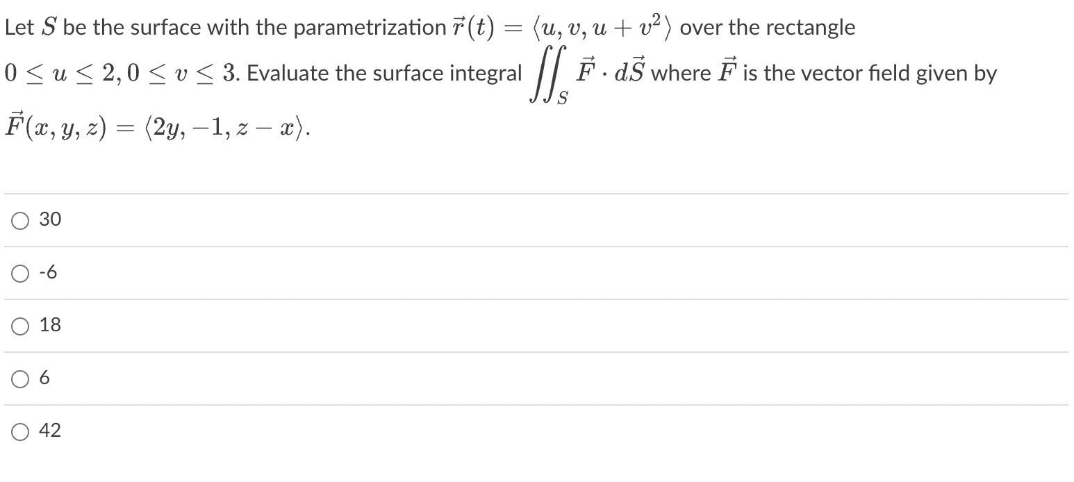 Solved Let S be the surface with the parametrization | Chegg.com