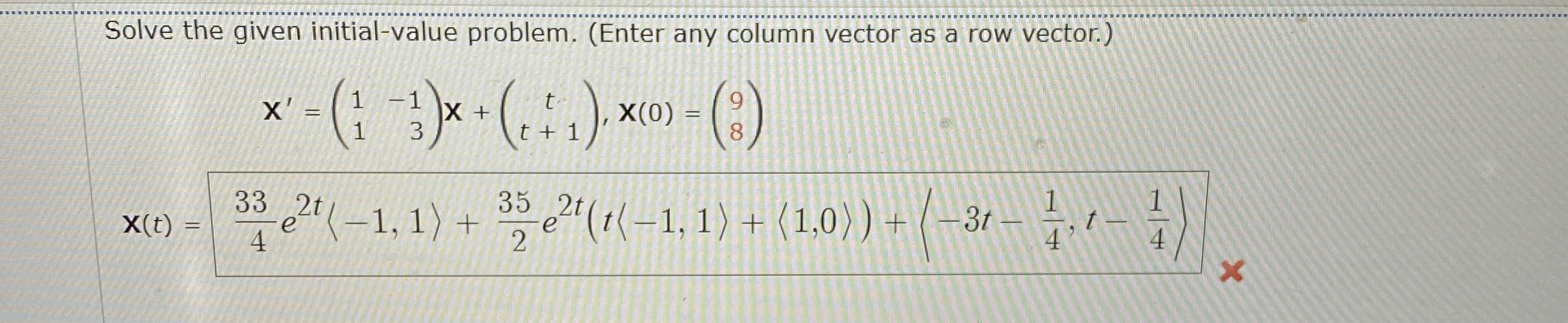 Solved Solve the given initial-value problem. (Enter any | Chegg.com