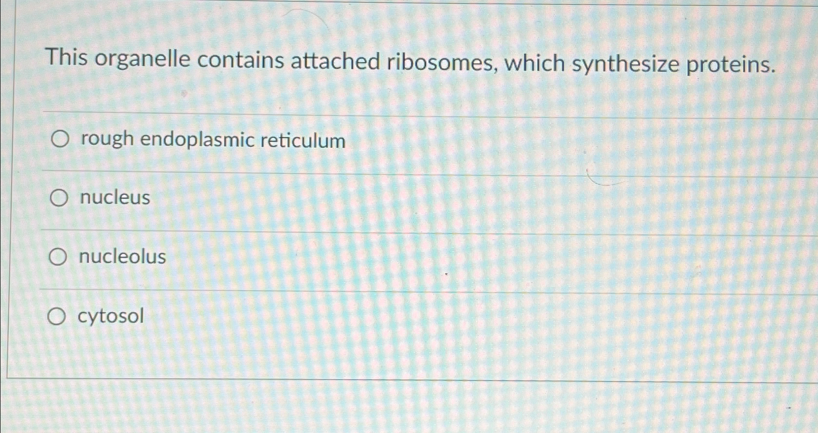 Solved This organelle contains attached ribosomes, which | Chegg.com