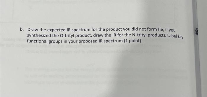 b. Draw the expected IR spectrum for the product you | Chegg.com