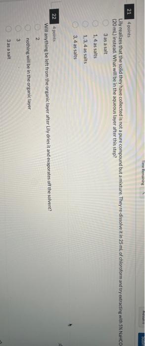 Solved not enough information Extraction Lily has a mixture | Chegg.com