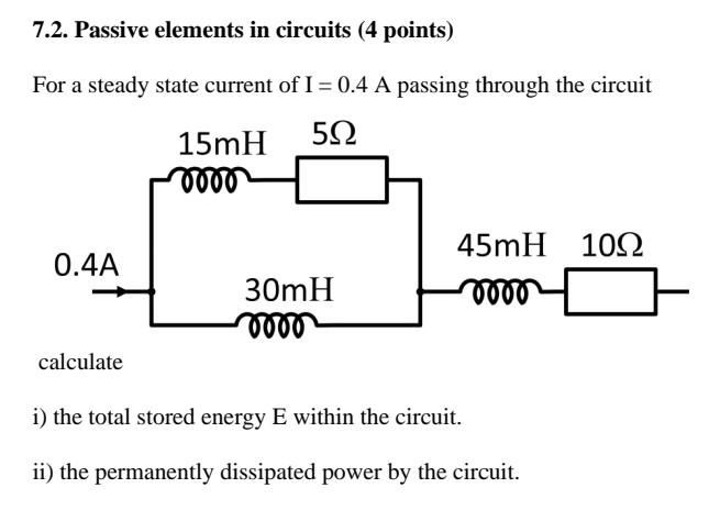 Solved 72 Passive Elements In Circuits 4 Points For A 0571