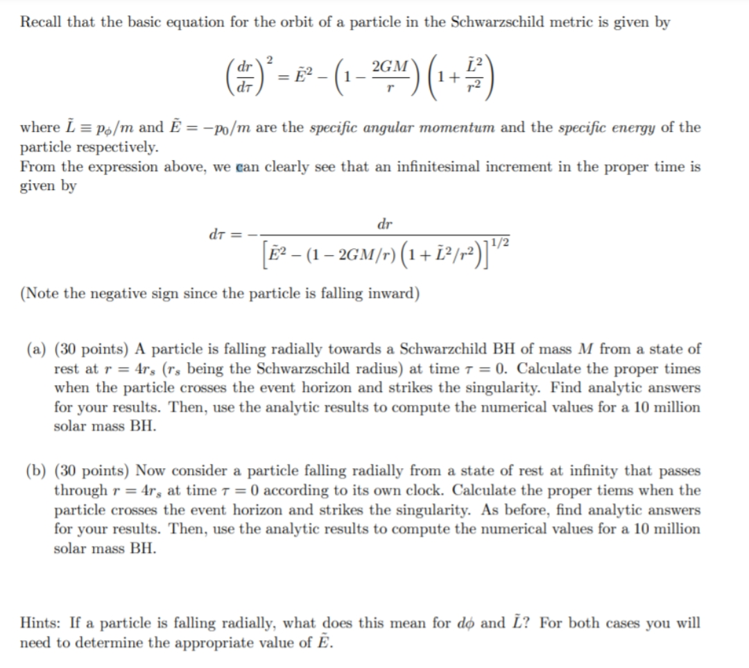 Solved Recall that the basic equation for the orbit of a | Chegg.com