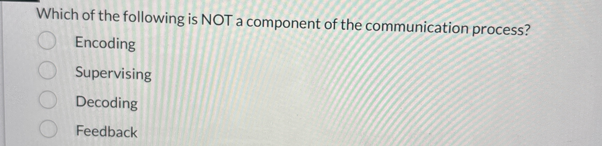Solved Which of the following is NOT a component of the | Chegg.com