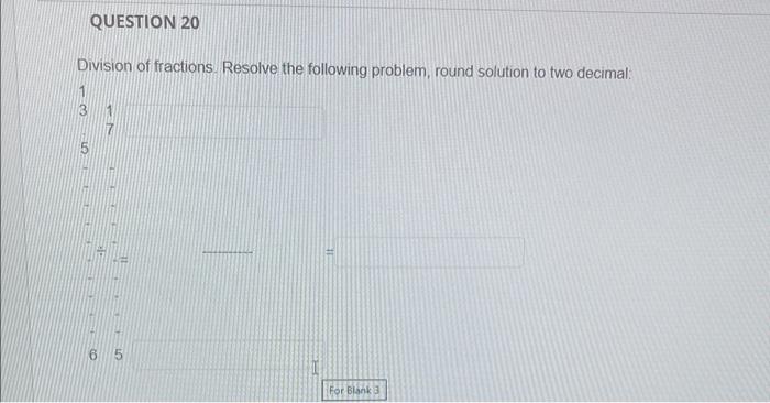 Division of fractions. Resolve the following problem, | Chegg.com