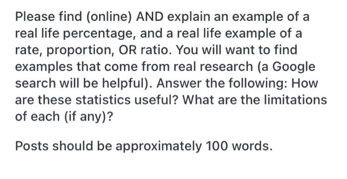 Solved Please find (online) AND explain an example of a real | Chegg.com