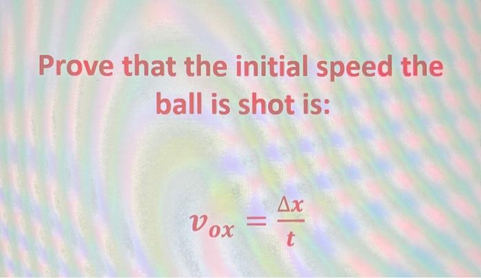 Solved Prove that the time it takes the ball to hit the | Chegg.com
