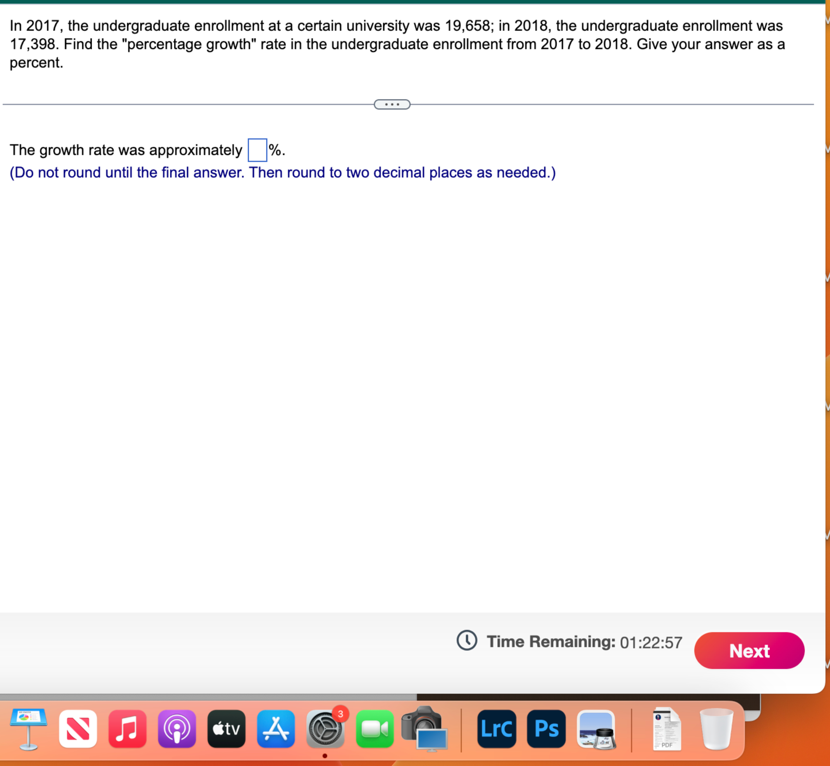 Solved In 2017 , ﻿the undergraduate enrollment at a certain | Chegg.com