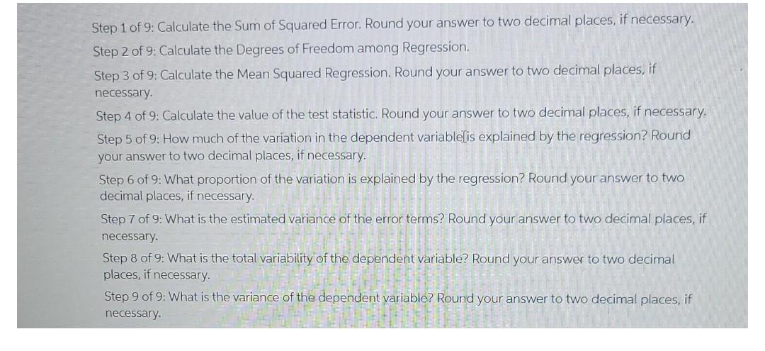 Solved Consider the following table: Source SS Regression | Chegg.com
