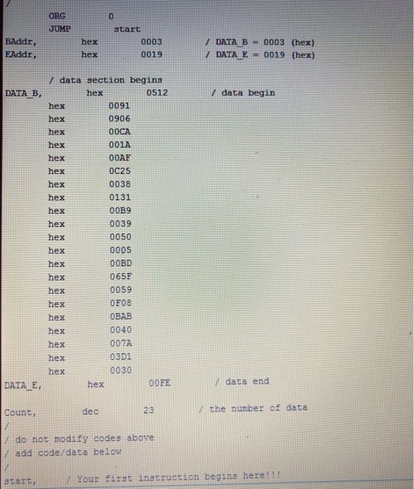 MARIE SIMULATOR CHALLENGE:Write the MARIE assembly | Chegg.com
