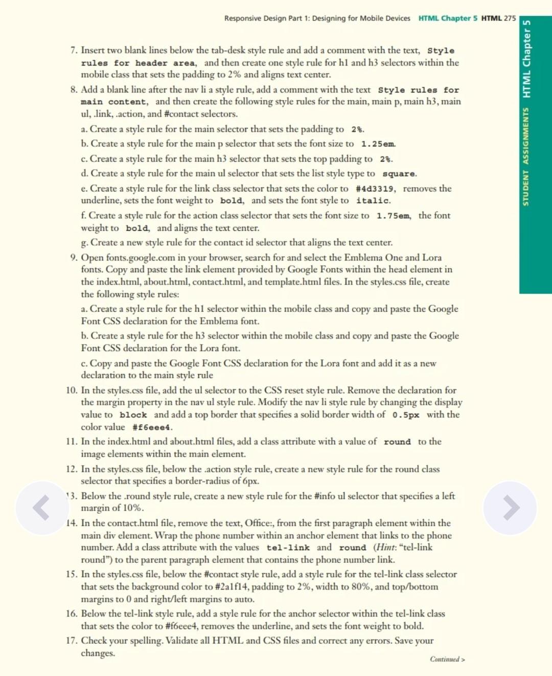 Solved Html 274 Html Chapter 5 Responsive Design Part 1 