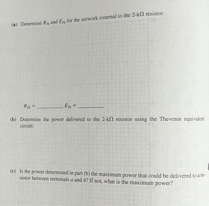 Solved 1. For the network of Fig. 12.10:(a) Determine Rn and | Chegg.com