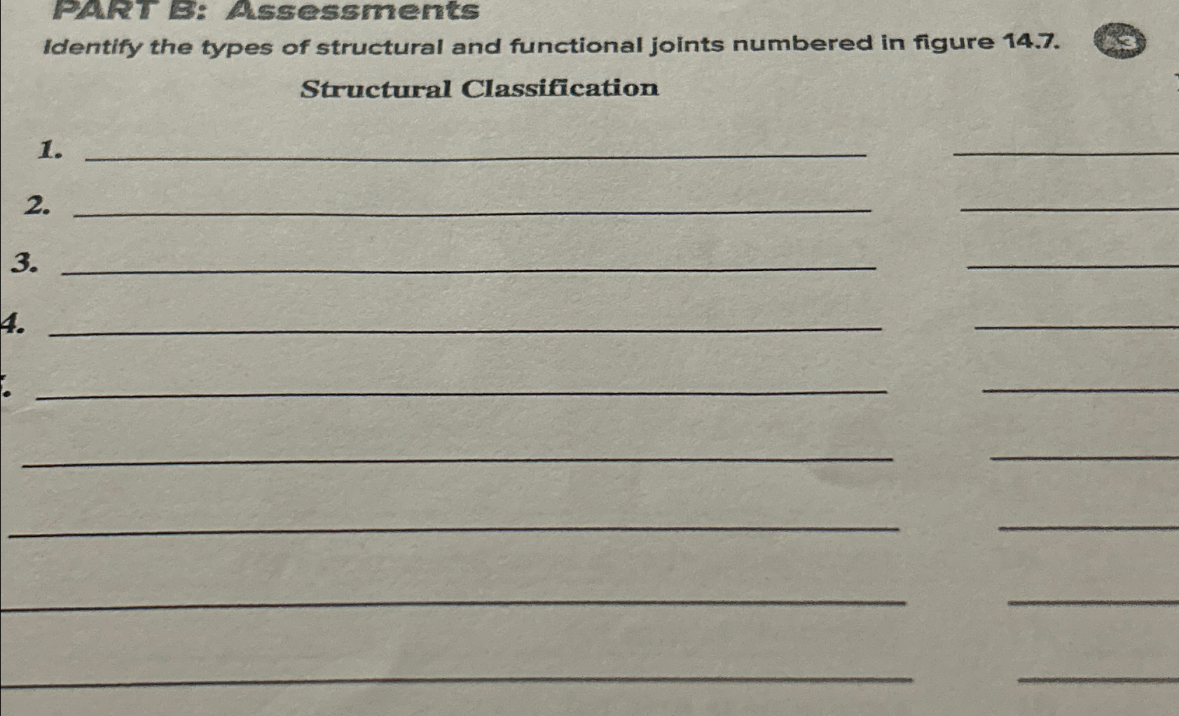 Solved Part B Assessmentsidentify The Types Of Structural