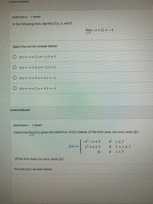 Solved Content attribution QUESTION 3.1 POINT In the | Chegg.com