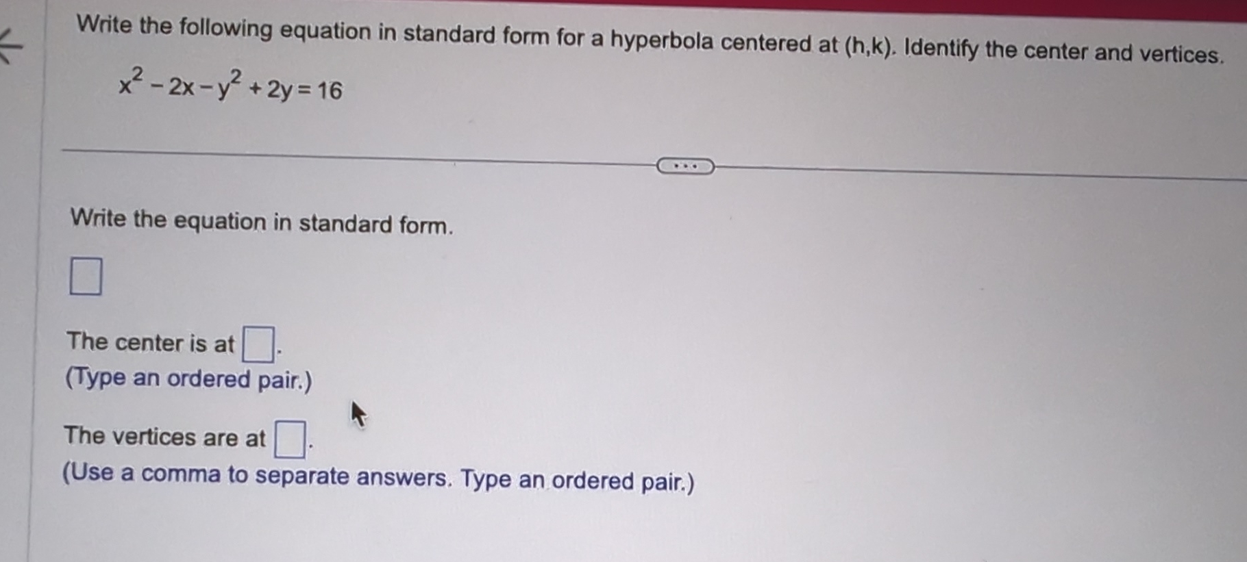 Solved Write the following equation in standard form for a | Chegg.com