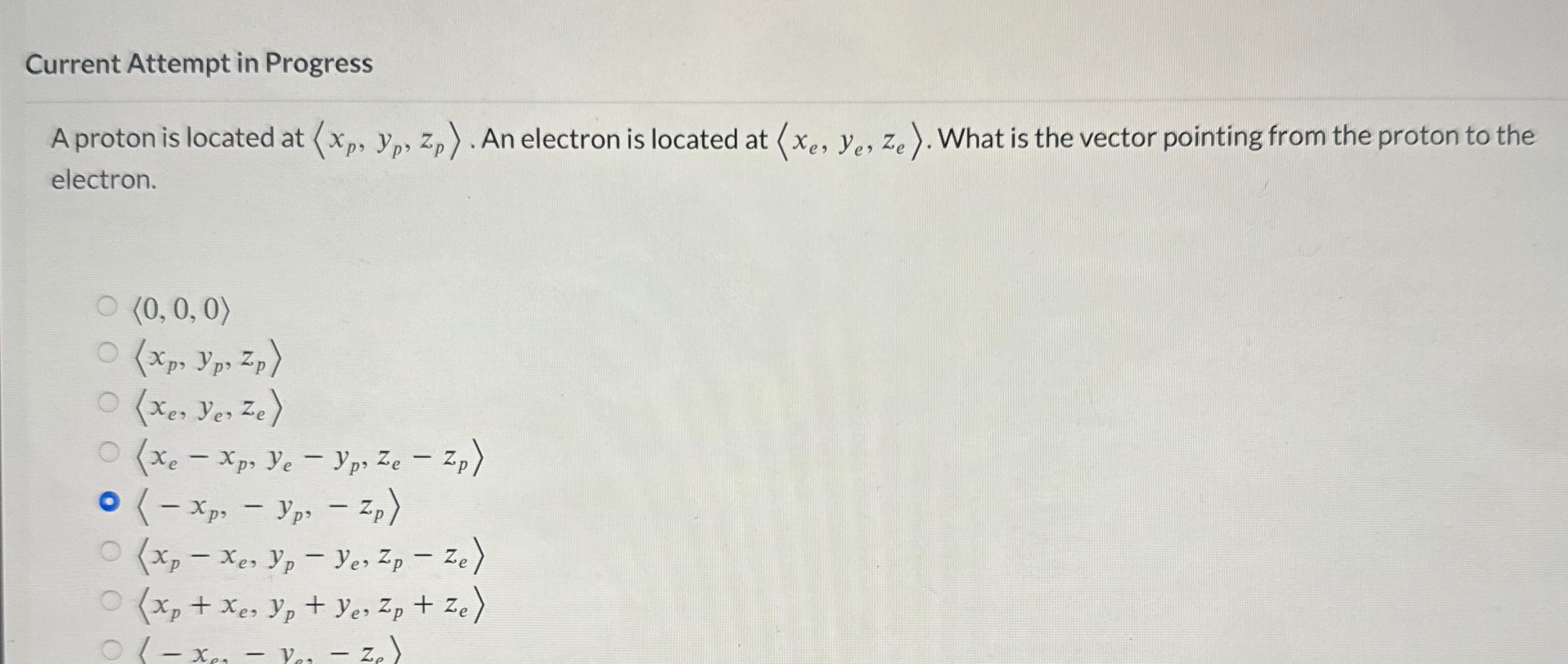 Solved Current Attempt in ProgressA proton is located at | Chegg.com