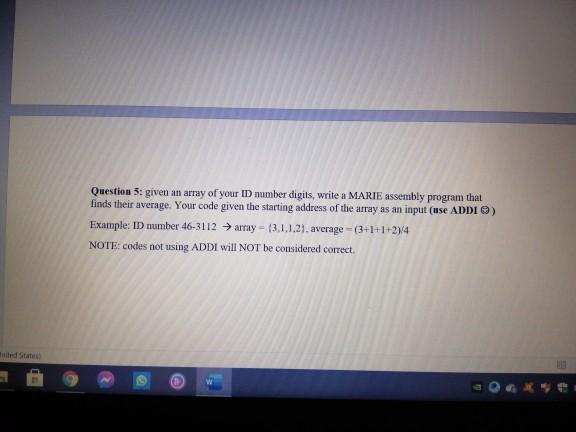 Solved Question 5: given an array of your ID number digits, | Chegg.com