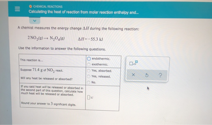 Solved - OCHEMICAL REACTIONS Calculating the heat of | Chegg.com