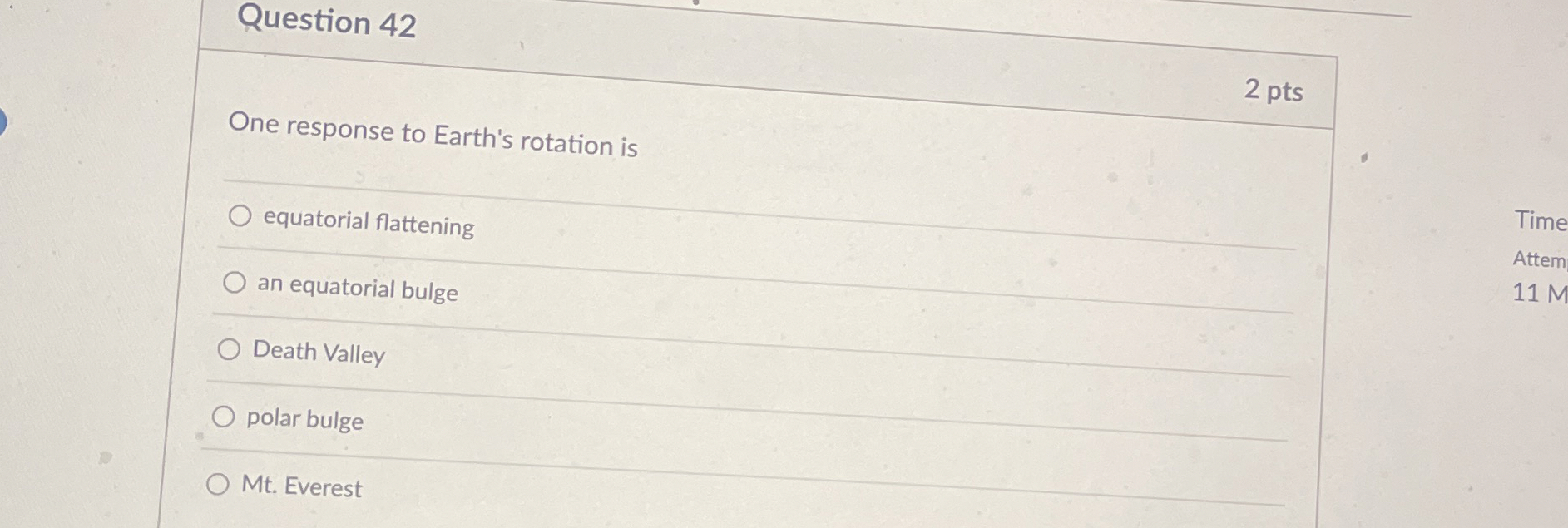 Solved Question 422 ﻿ptsne response to Earth's rotation | Chegg.com