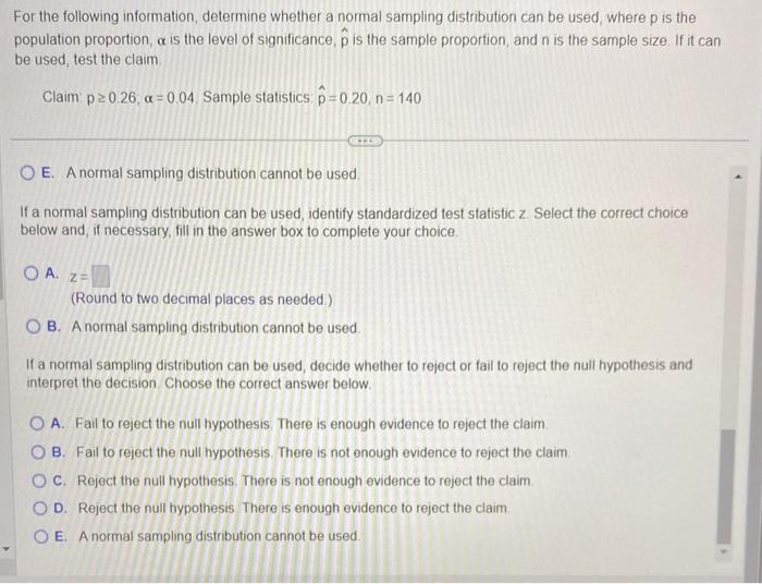 Solved For the following information, determine whether a | Chegg.com